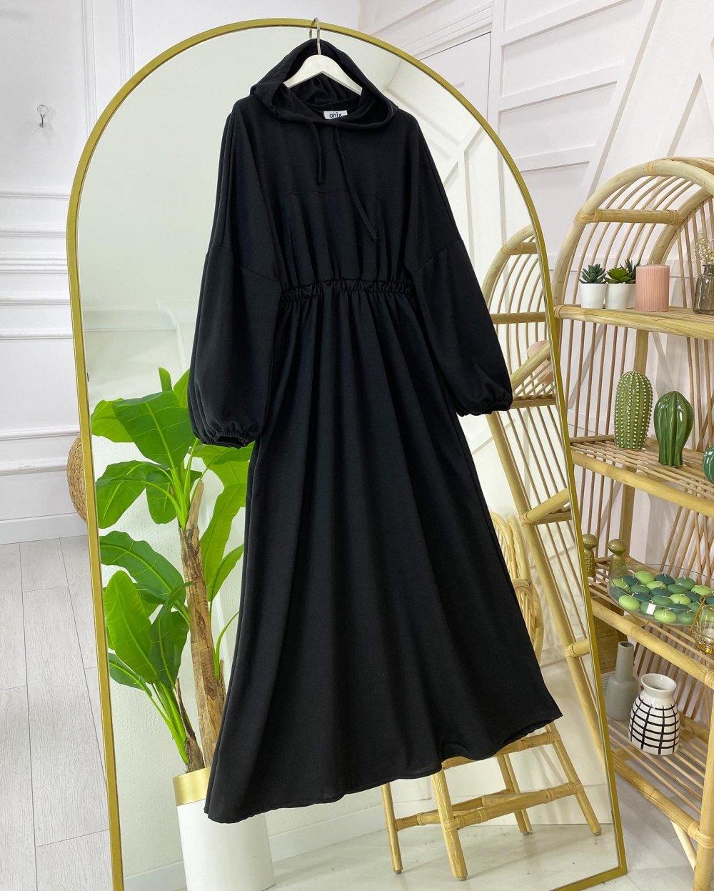 Gippa Elbise Siyah yeni sezon tesettür giyim