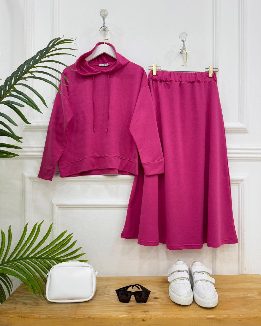 Misna İkili Takım fuşya yeni sezon tesettür giyim