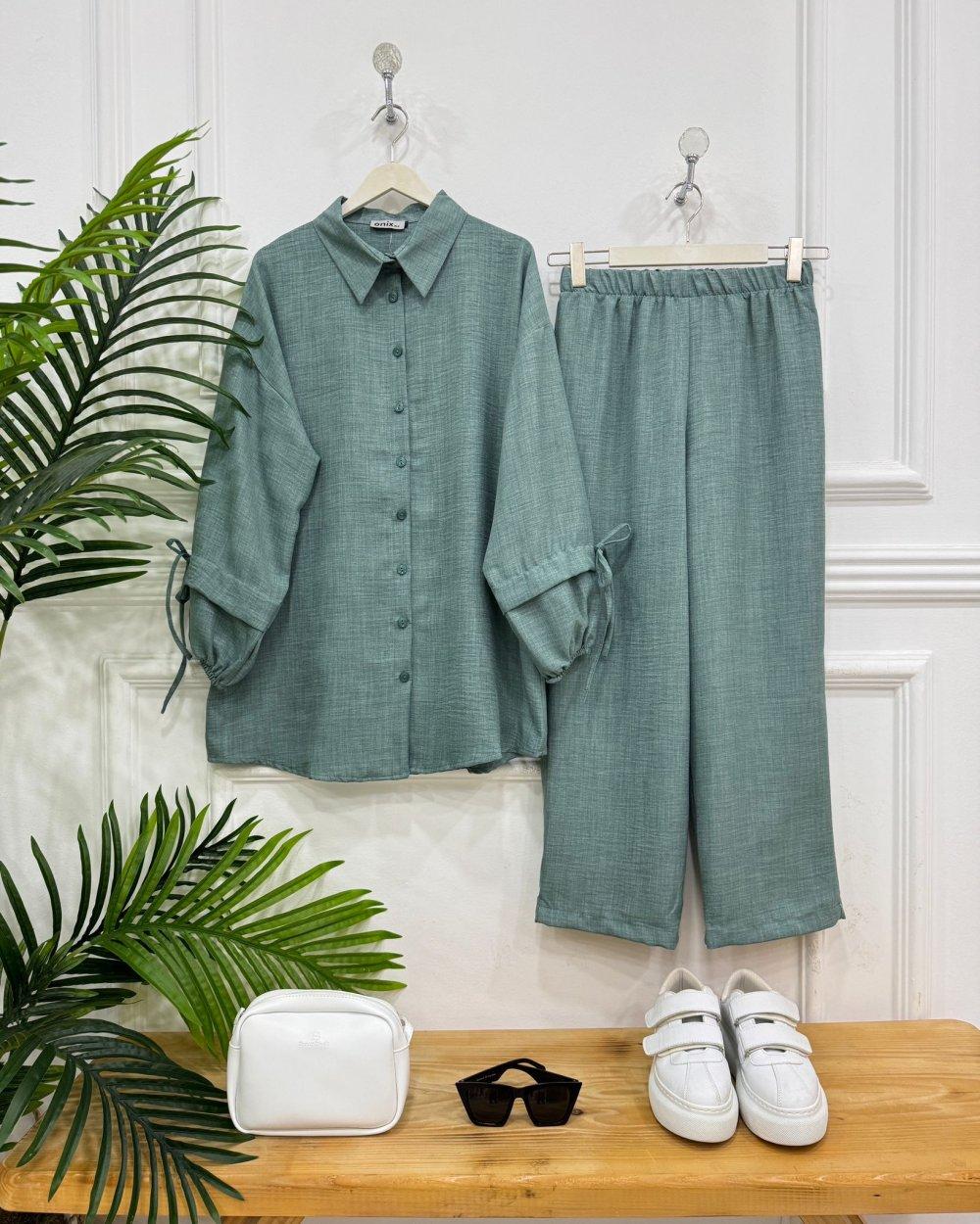 Wayle İkili Takım Mint yeni sezon tesettür giyim